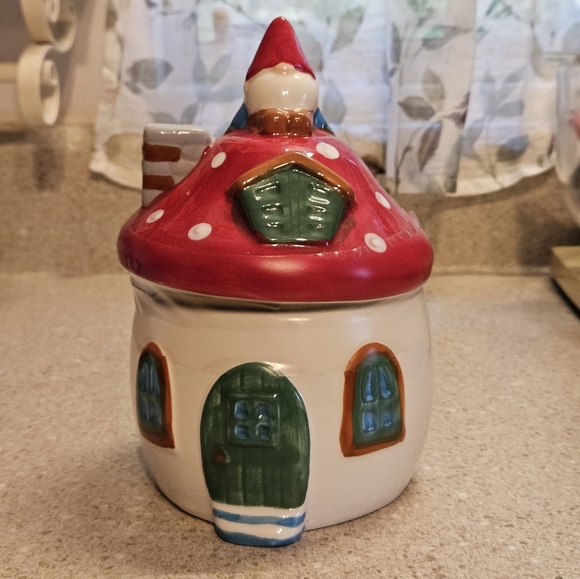 Kitchen | Gnome Mushroom House Cottage Pre Stash Jar Candy Jar | Poshmark